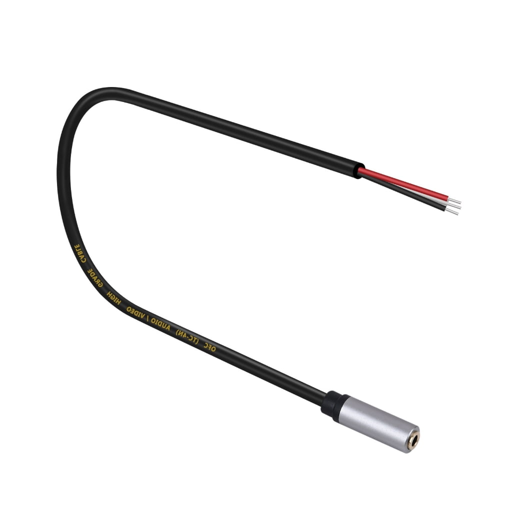 11.8inch Long 3.5mm Stereo Female Port to Bare Wire Cable Open End For ...