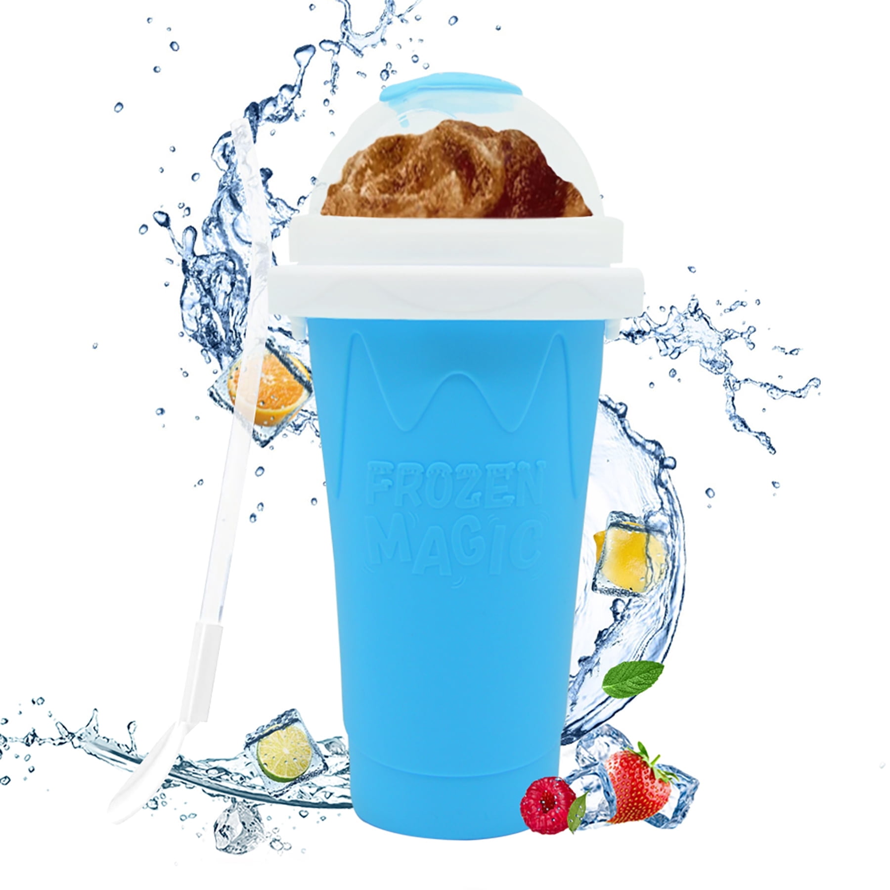 Kahopy 11.8oz Slushie Maker Cup, Quick Freeze Silicone TPU, Squeeze ...