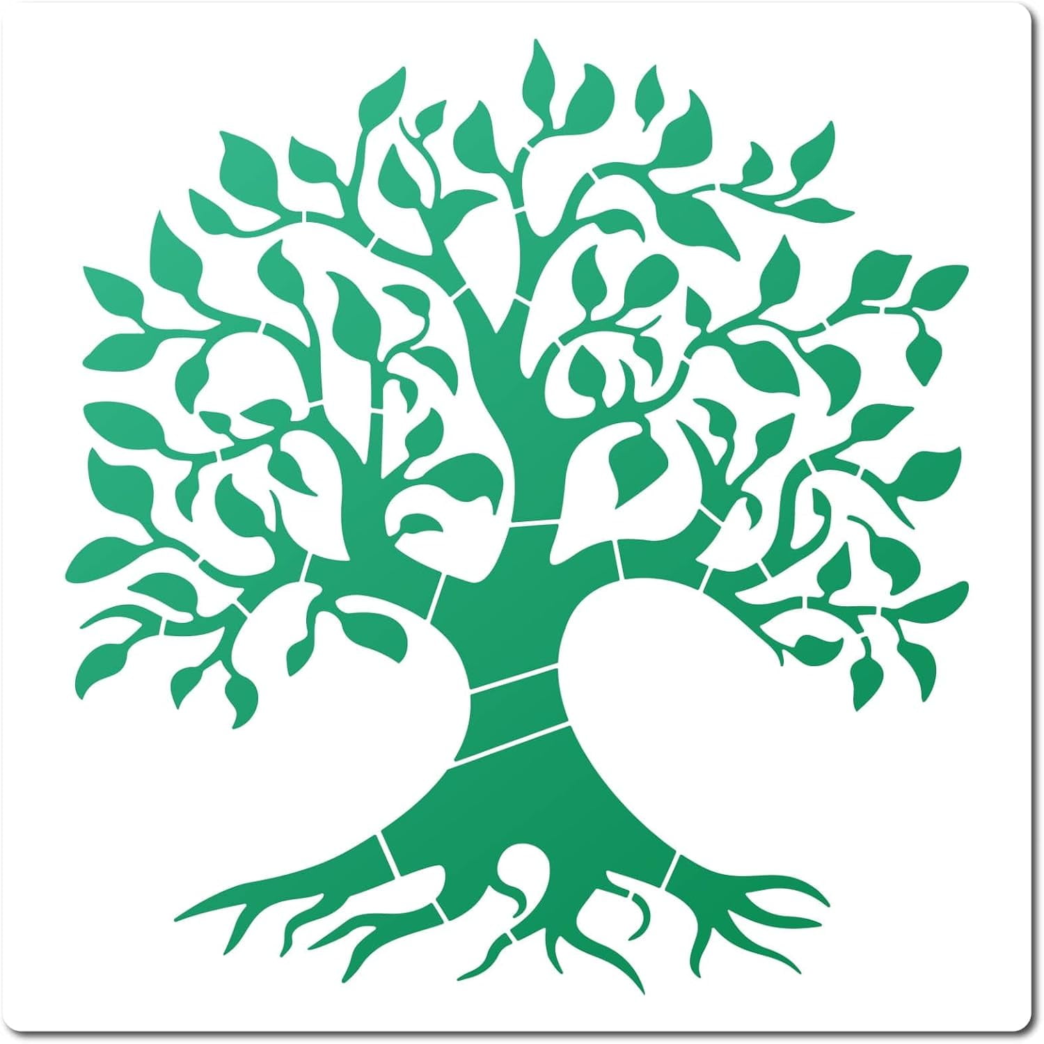 11.8x11.8 Inch Tree of Life Stencils Reusable Large Plant Sign Home ...