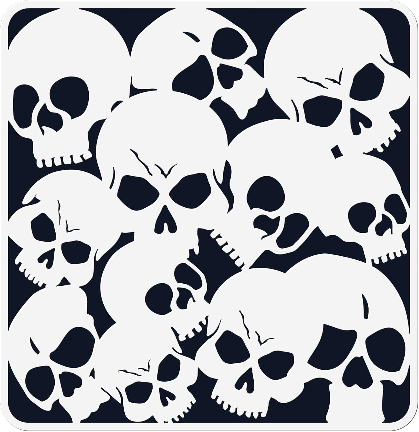 11.8x11.8 inch Skull Pattern Stencils Reusable Large Scary Skull ...