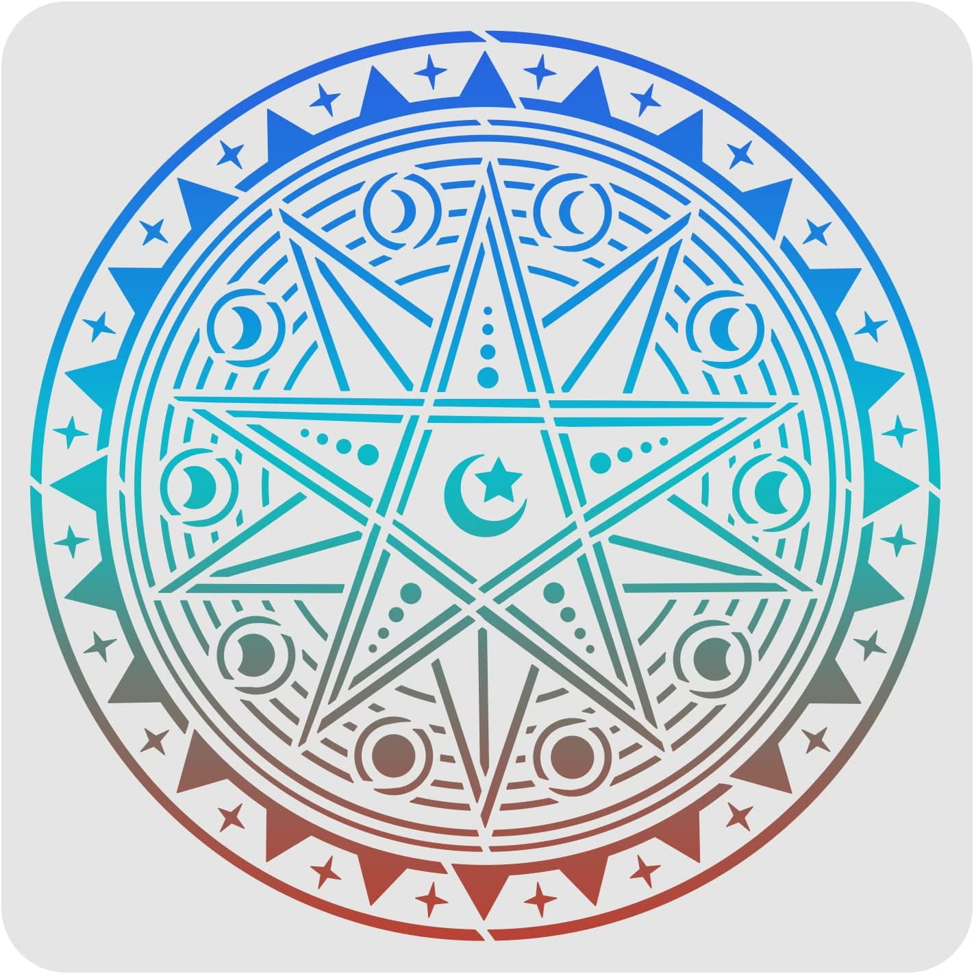 11.8x11.8inch Mandala Dot Painting Stencils Reusable Magic Array ...