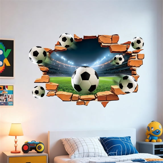 11.8x17.7in Soccer Wall Stickers – Festive Atmosphere Elements,Adhesive ...