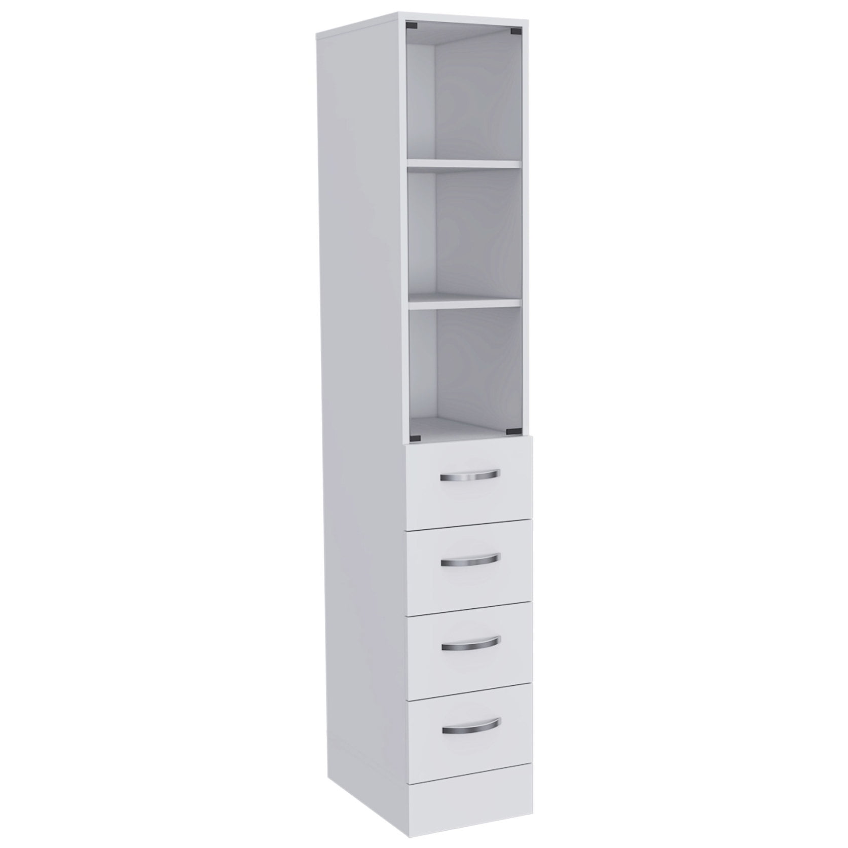 11.97" Wide Bathroom Cabinet, 3 Shelves 4+ Drawers | Concealed Hinges ...