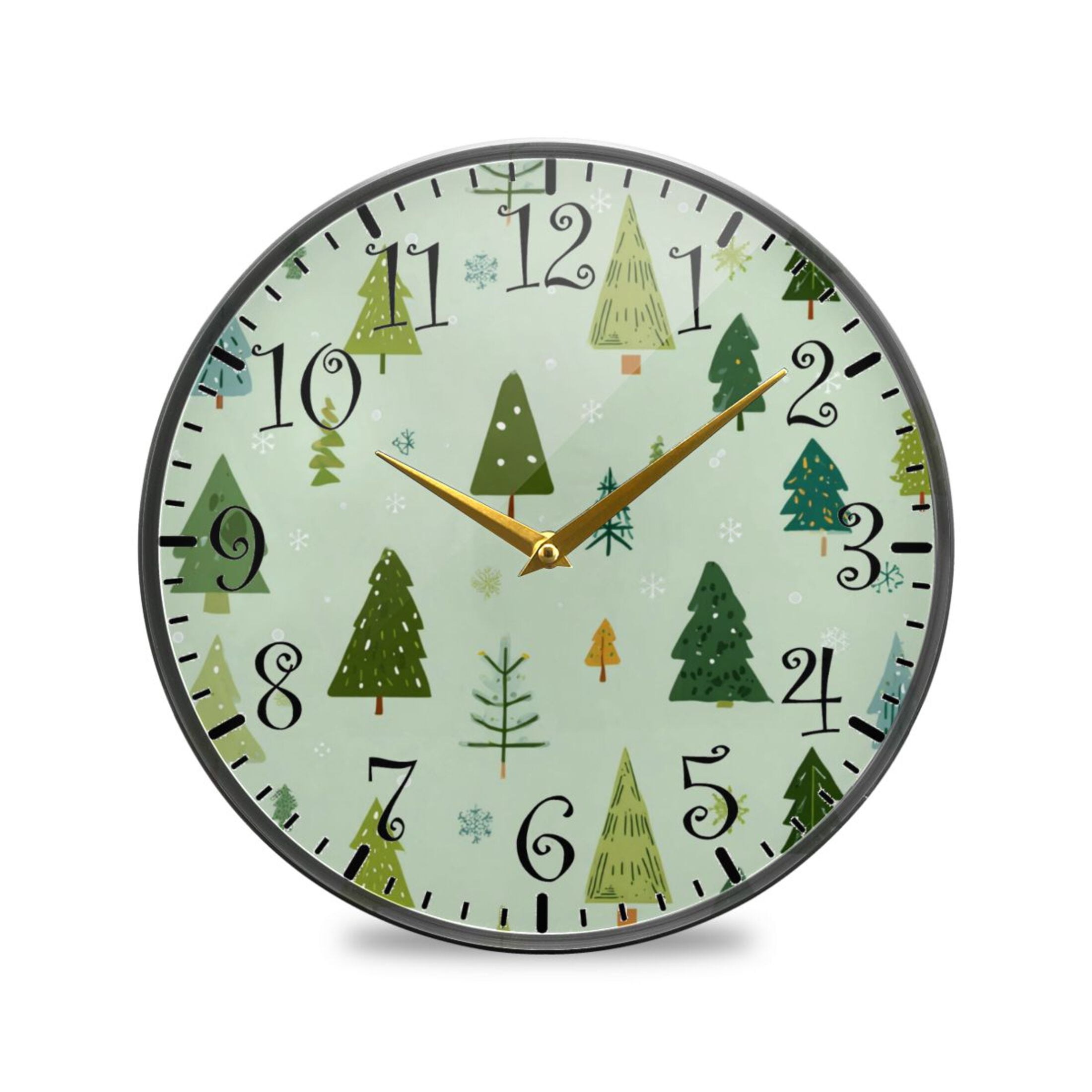 11.9in Acrylic Wall Clock with Glass-like Finish Round Clock for Home ...