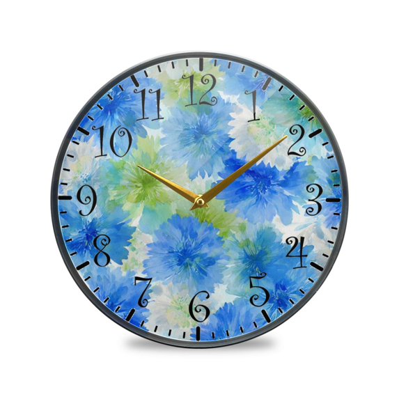 11.9in Acrylic Wall Clock with Glass-like Finish Round Clock for Home ...