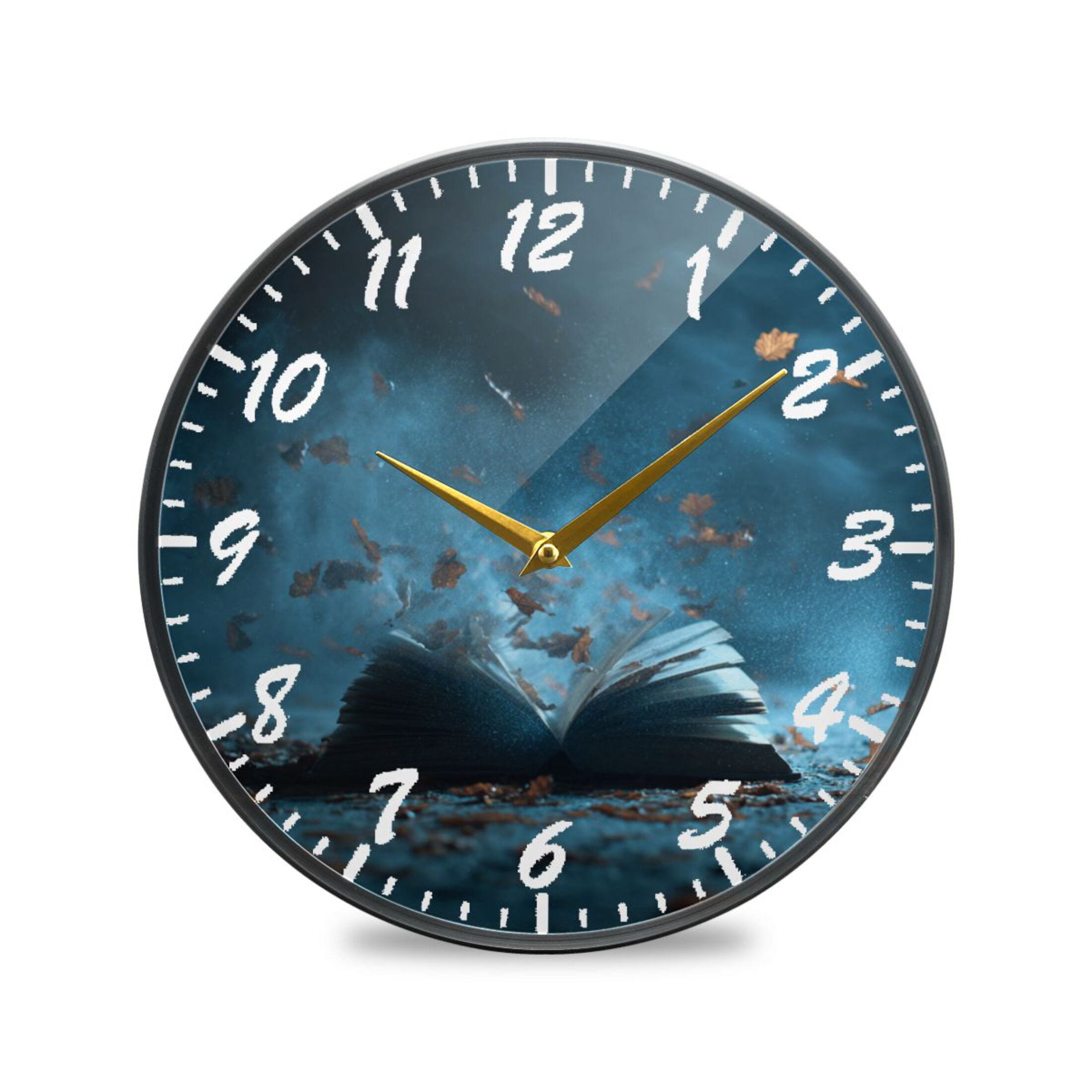11.9in Acrylic Wall Clock with Glass-like Finish Round Clock for Home ...