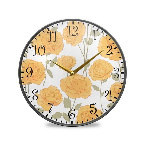 11.9in Acrylic Wall Clock with Glass-like Finish Round Clock for Home ...