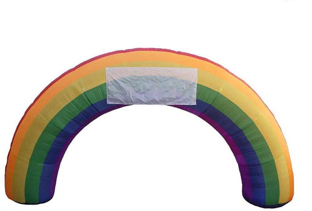 11' Air Blown Inflatable GIANT Rainbow Arch Yard Decoration - Walmart.com