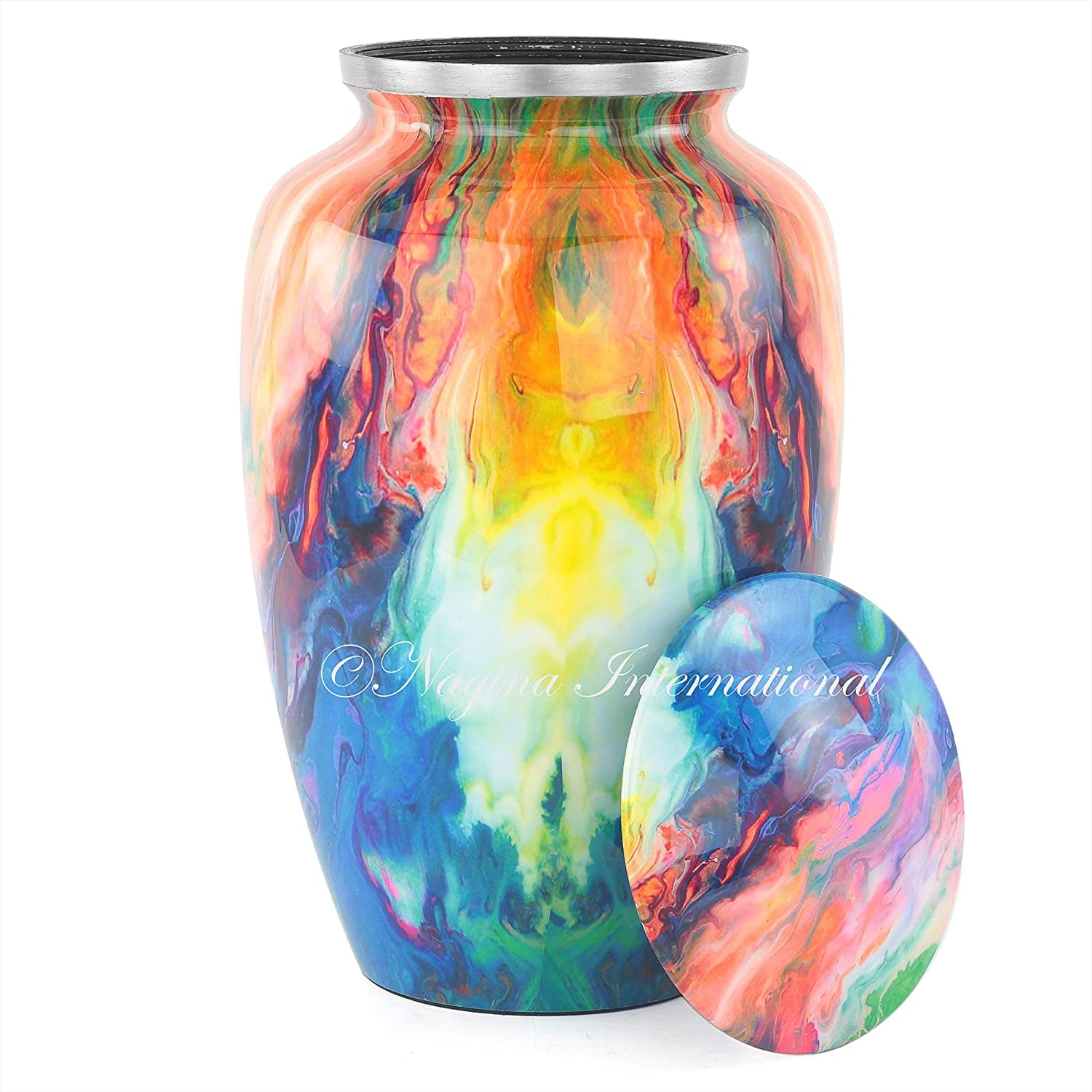 11" Aluminum Decorative Funeral Urns for Cremated Human Ash Remains ...