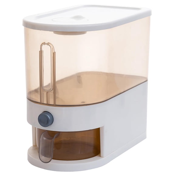 11 Brown 11lbs Dry Food Dispenser, Large Grain Storage Container for ...