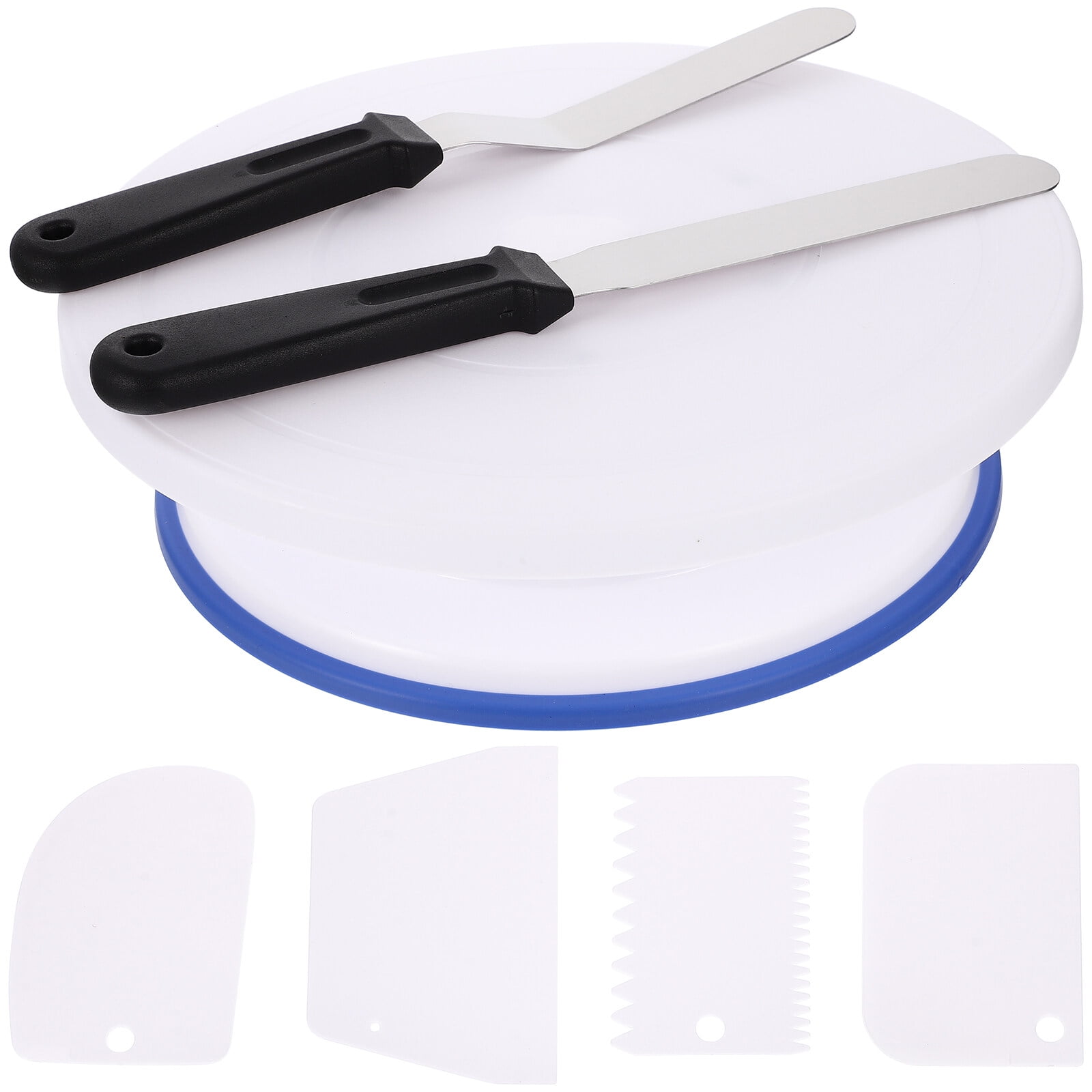 11" Cake Turntable & 7-Piece Decorating Kit for Pastries & Cupcakes ...