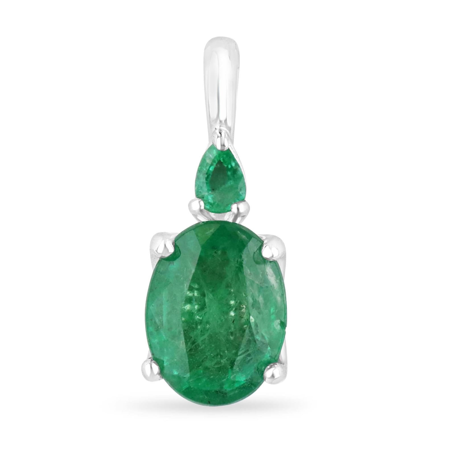 11 Carat Natural Oval Cut Emerald in Gold Plated Jewelry Birthday Gift ...