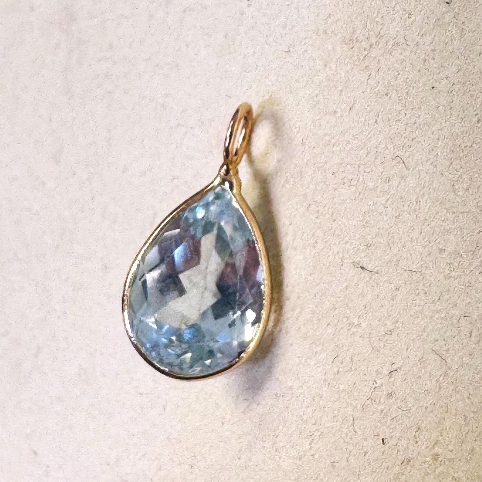 11 Carat Natural Pear Cut Aquamarine Jewelry Sterling Silver Pendant ...