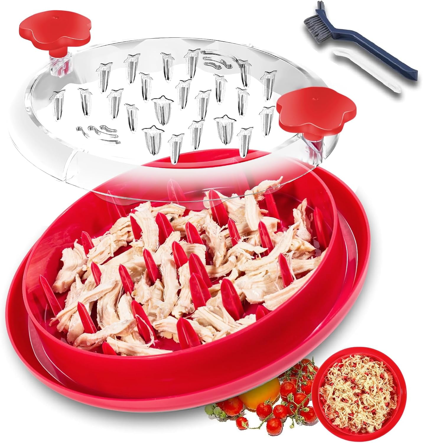 11'' Chicken Shredder Twist Tool, Meat Shredder with Clear Cover ...