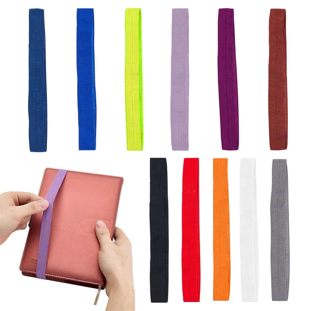 11 Colors Elastic Planner Bands Elastics Bookmarks Book Strap Notebook ...