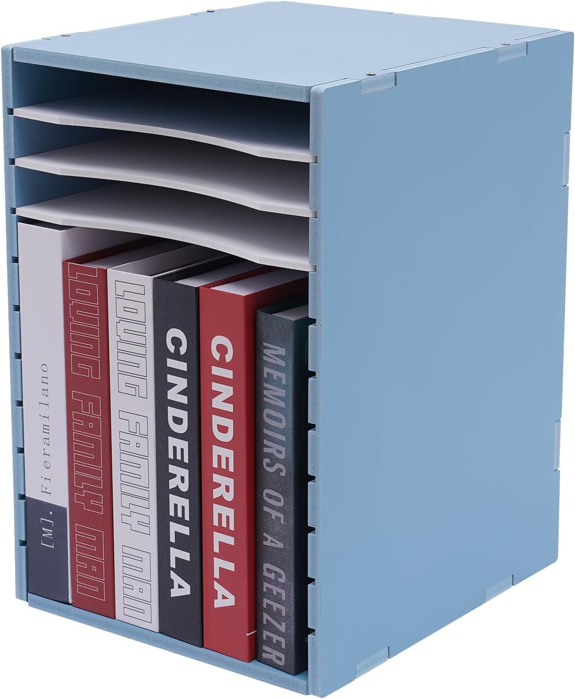 11 Compartment Vertical Desktop Sorter, Paper Organizer Storage with ...