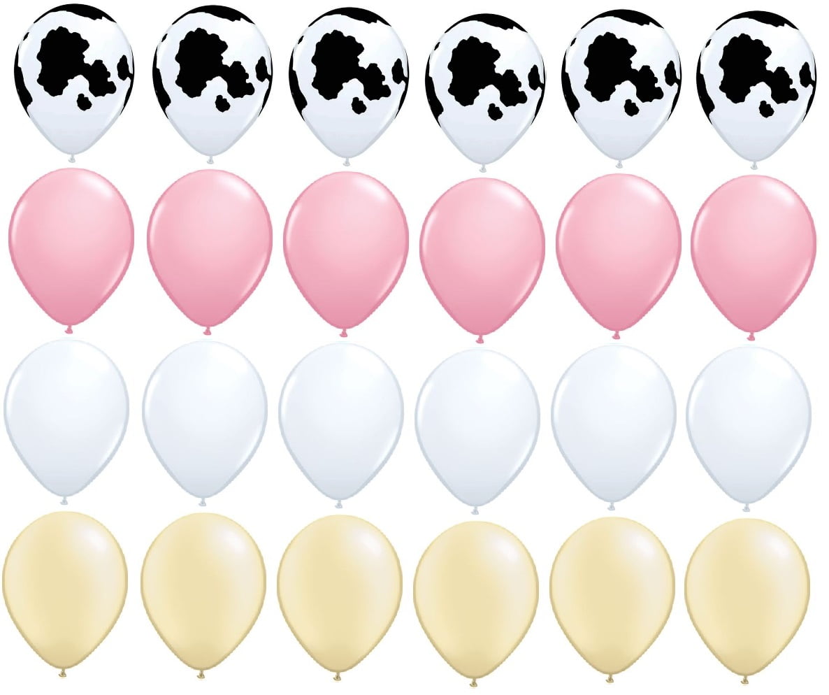 11" Cow Holstein Print Rodeo Girl CowGirl Baby Shower Birthday Pink ...