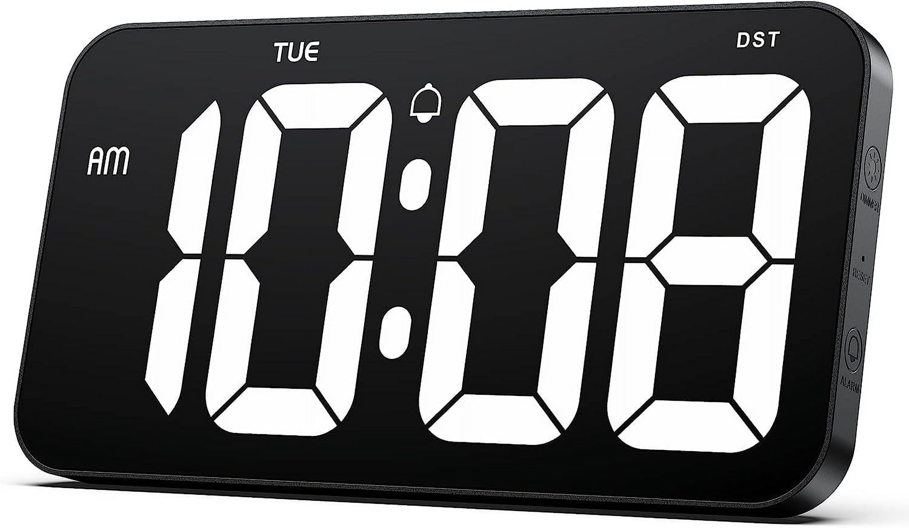 11" Digital Wall Clock with 4" Huge Clear Digits - Digital Clock for ...