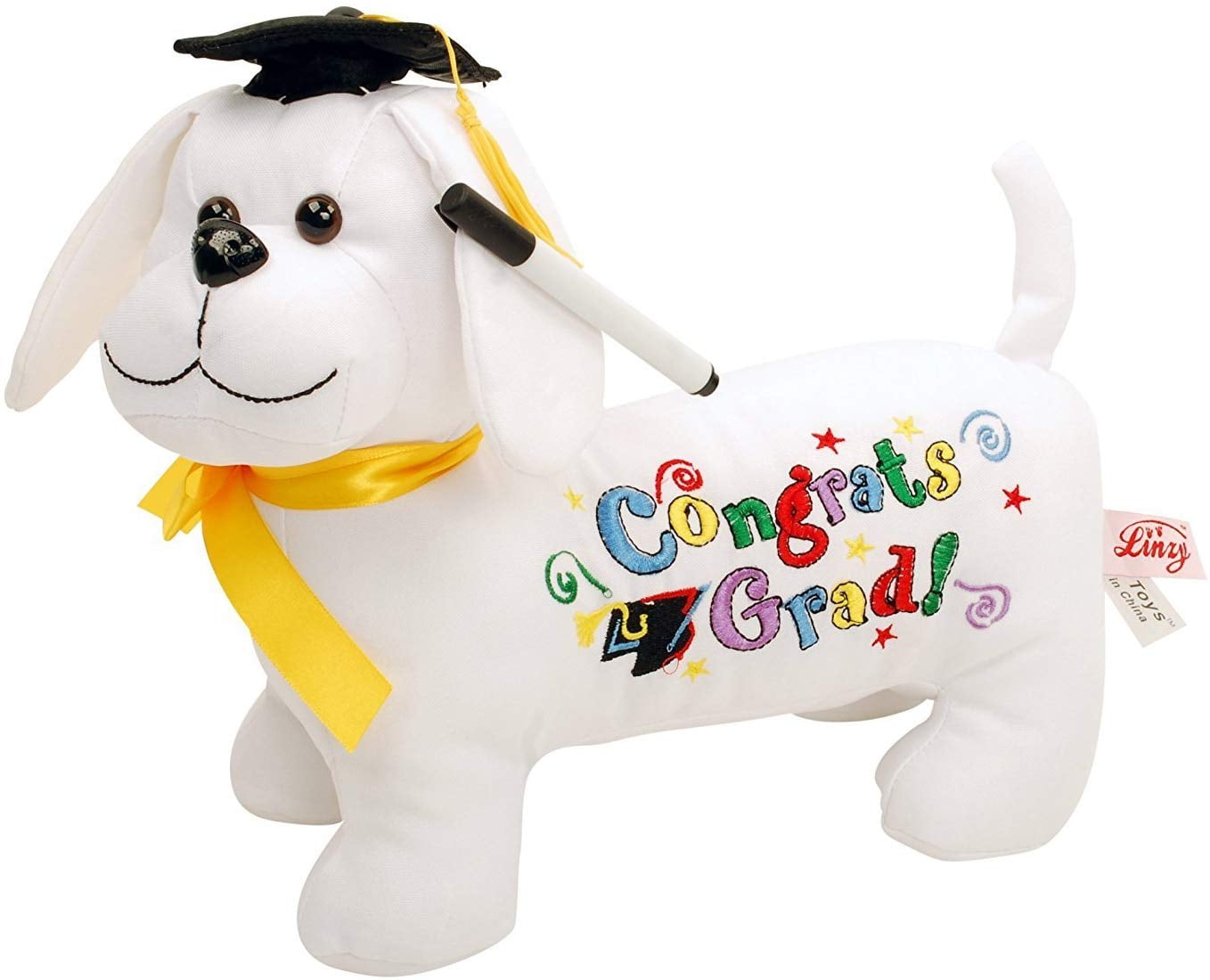 11” Dog Plush Congrats Grad! Graduation Dog with Pen Included for ...