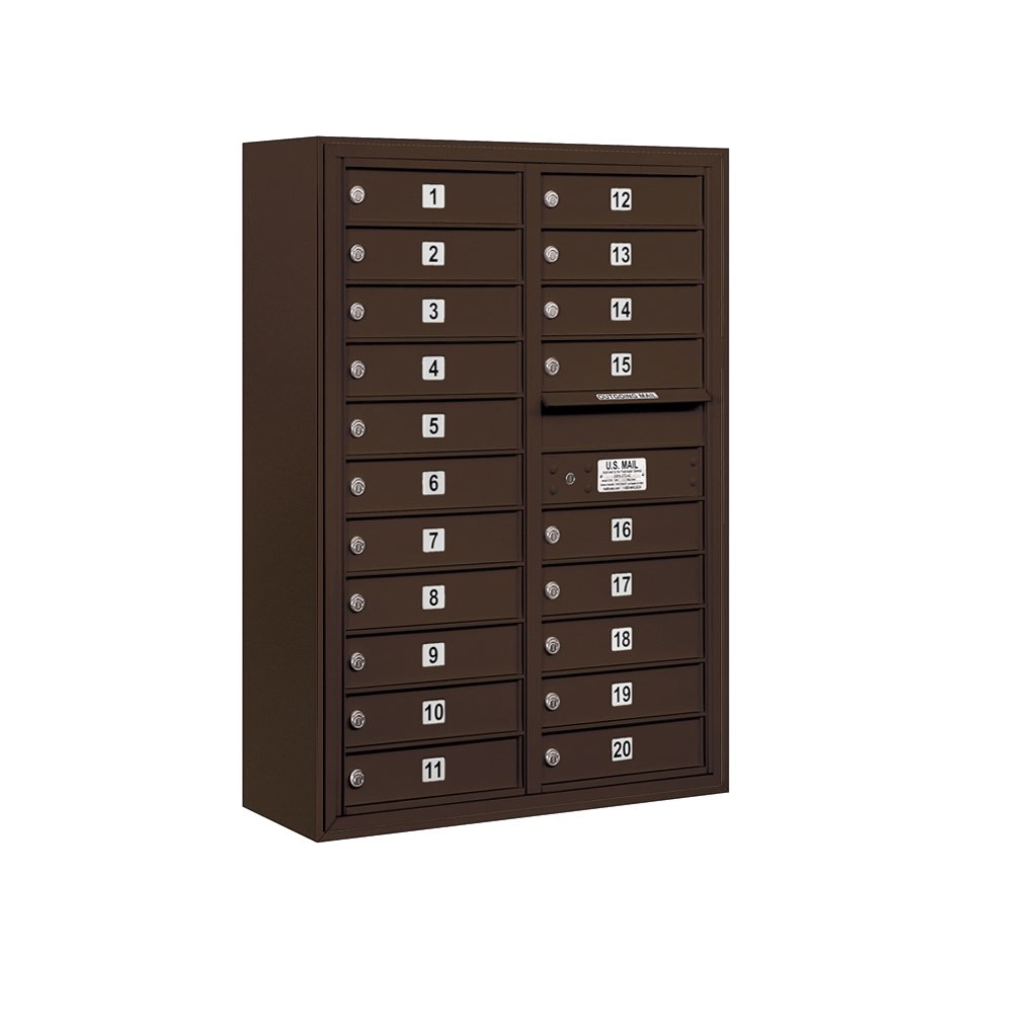 11 Door High Surface Mounted 4C Horizontal Mailbox with 20 Doors in ...