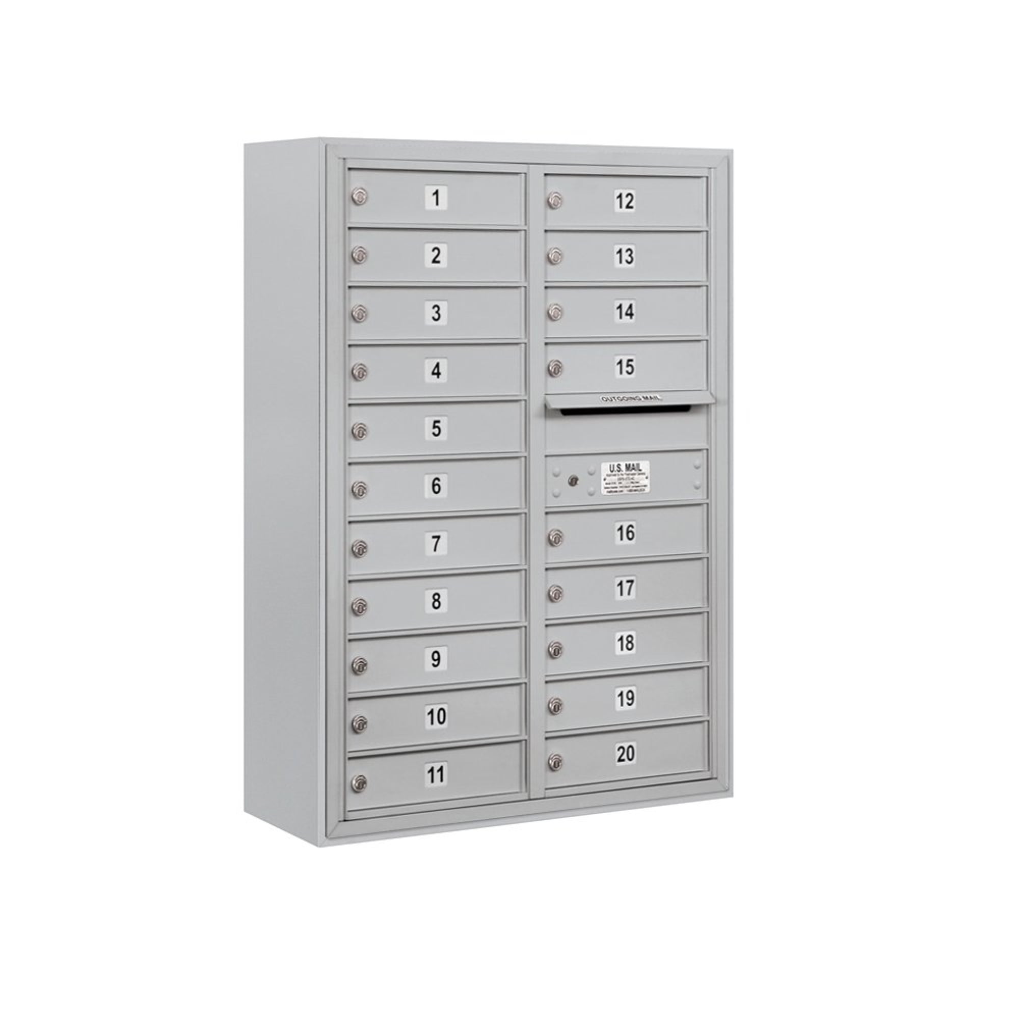 11 Door High Surface Mounted 4C Horizontal Mailbox with 20 Doors in ...