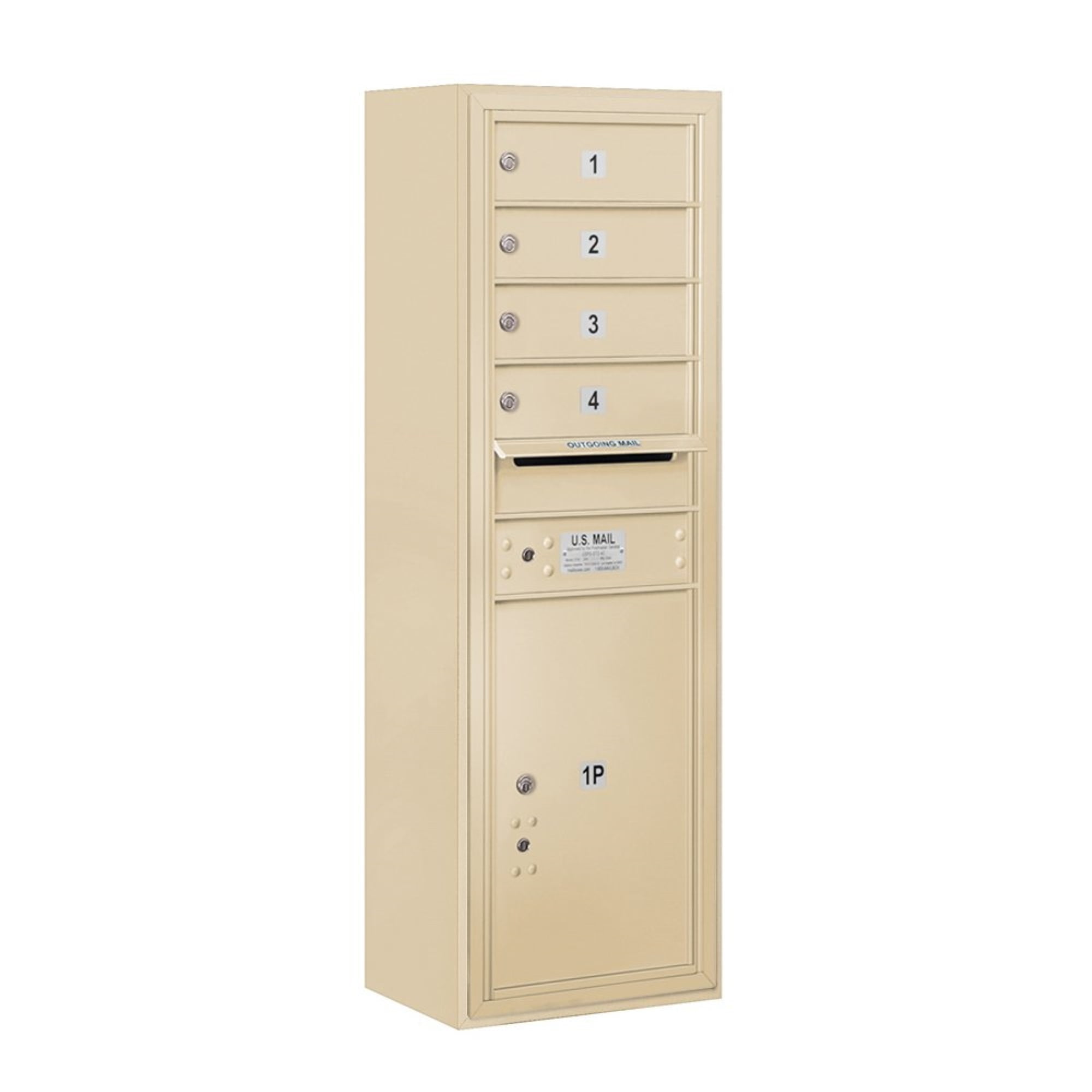 11 Door High Surface Mounted 4C Horizontal Mailbox with 4 Doors and 1 ...
