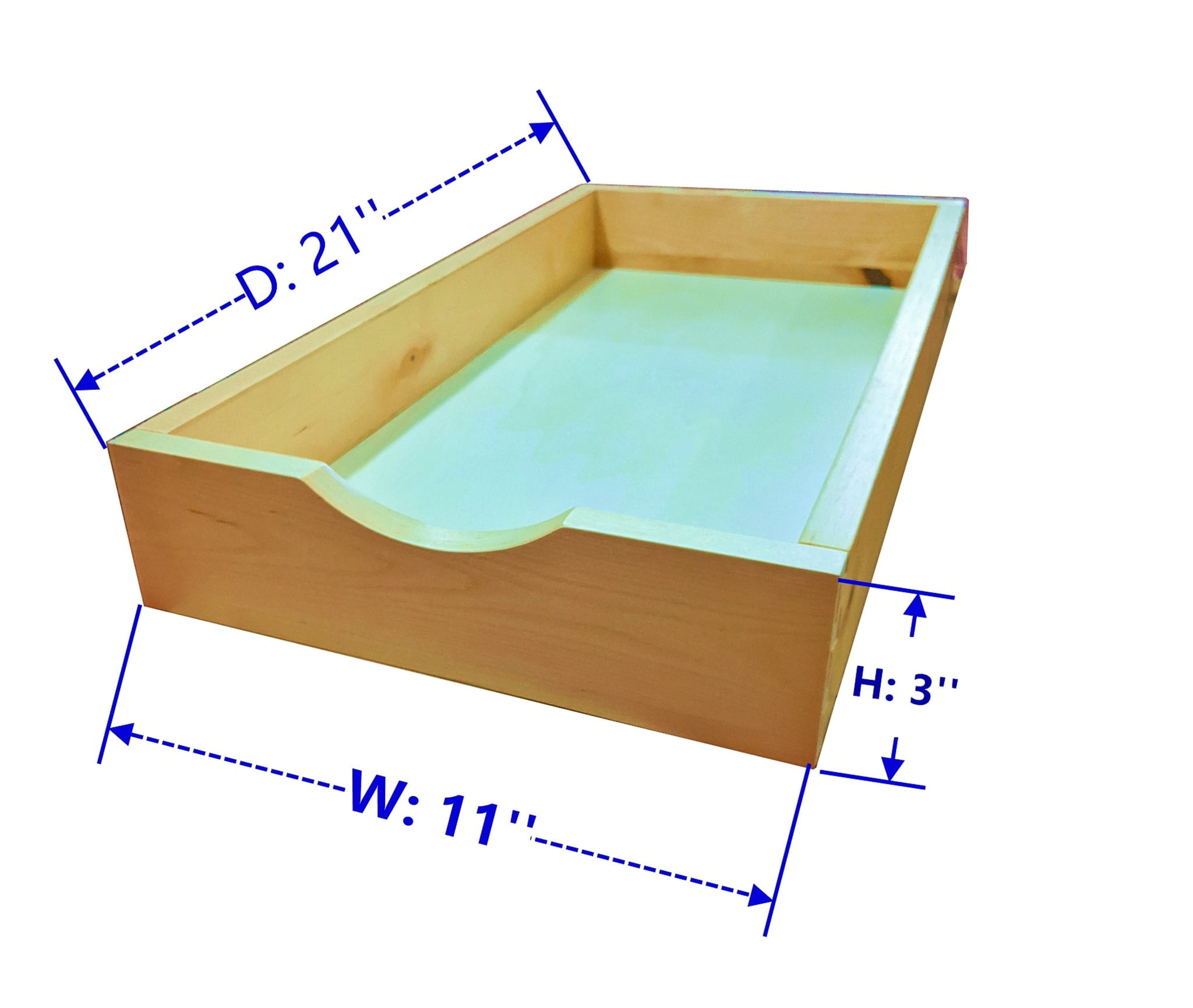 11'' Pull Out Drawer Box Kitchen Cabinet Organizer, Wood Tray, Fits RTA ...