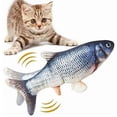 11" Electric Moving Fish Cat Toy Realistic Flopping Catnip Kicker Toy ...