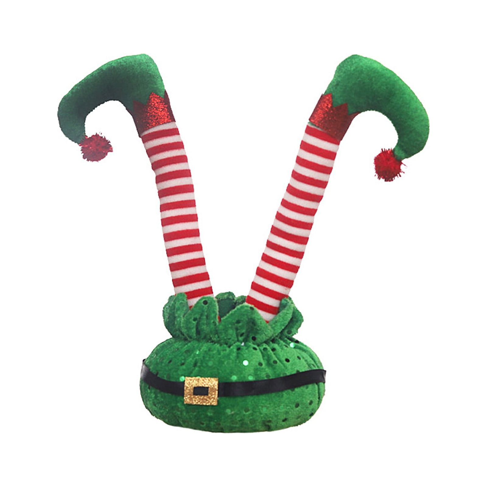11" Elf Legs Christmas Tree Decorations Glitter Stuffed Leg Xmas ...