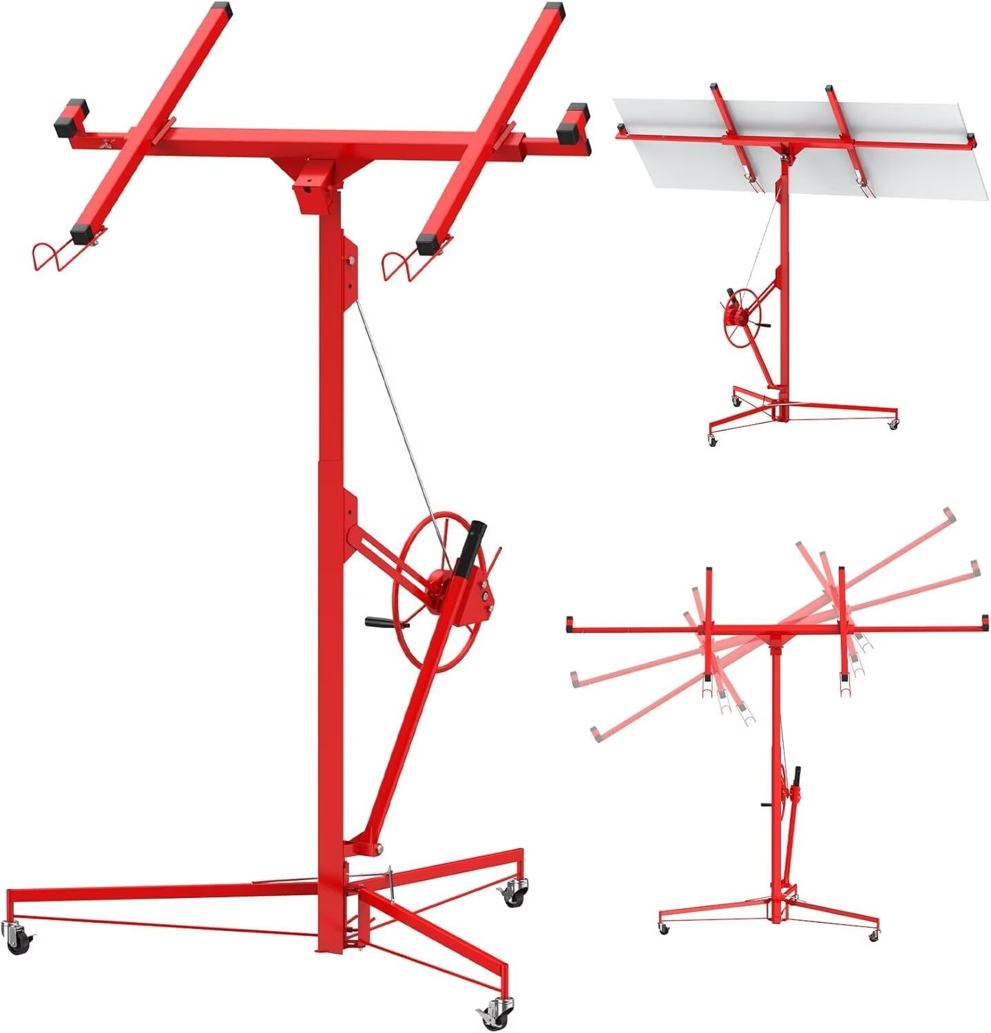 11 FT Drywall Lift, 150 LBS Capacity, Heavy Duty Sheetrock Lift with ...
