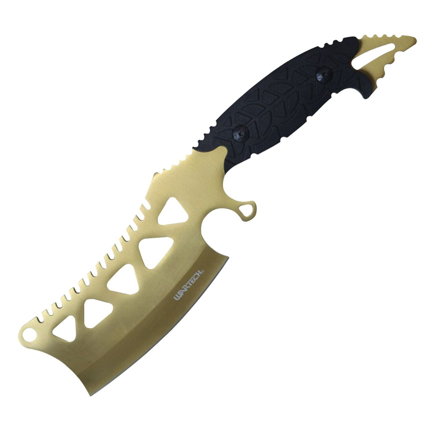 11" Full Tang Hunting CLEAVER Golden Fixed Blade SURVIVAL Knife /Sheath ...