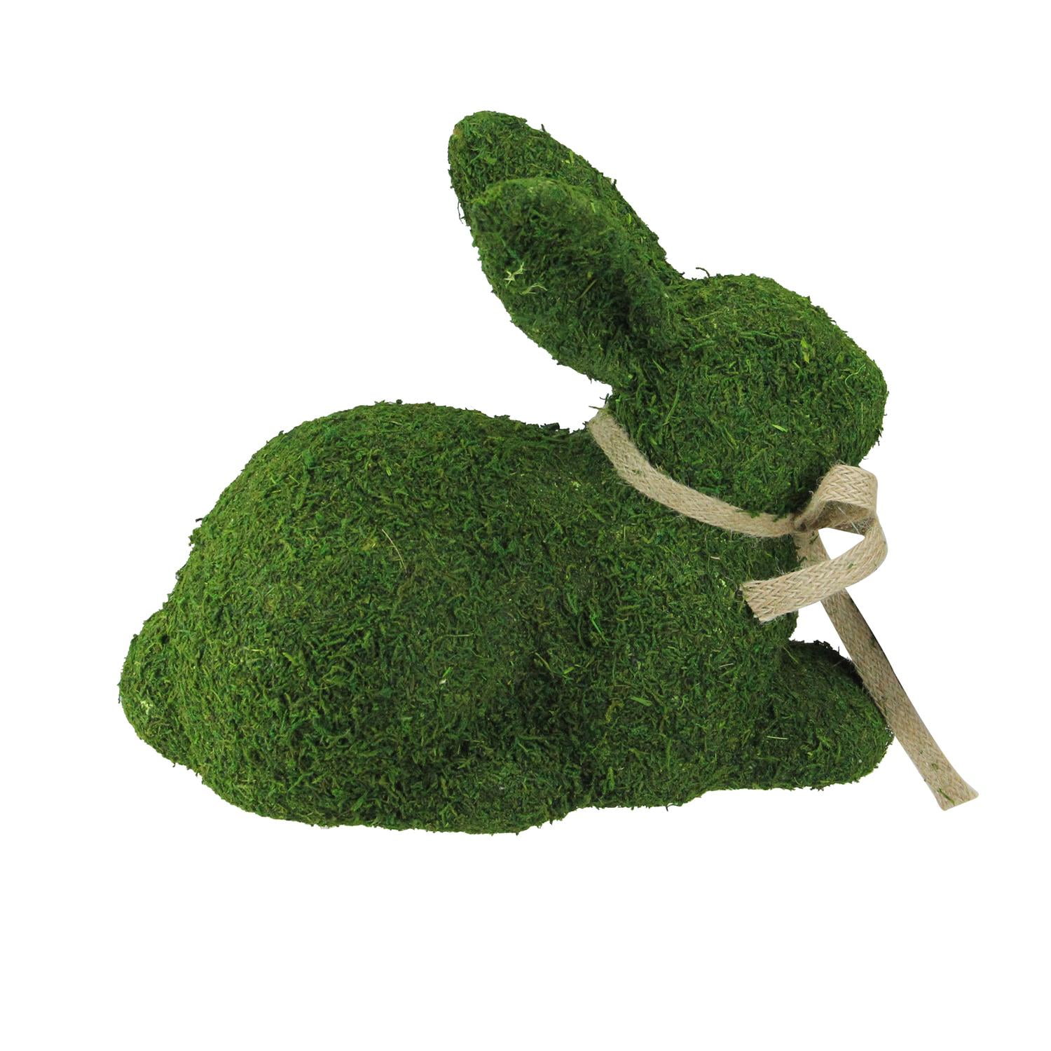 11" Green Moss Sitting Bunny Rabbit Spring Easter Figure - Walmart.com