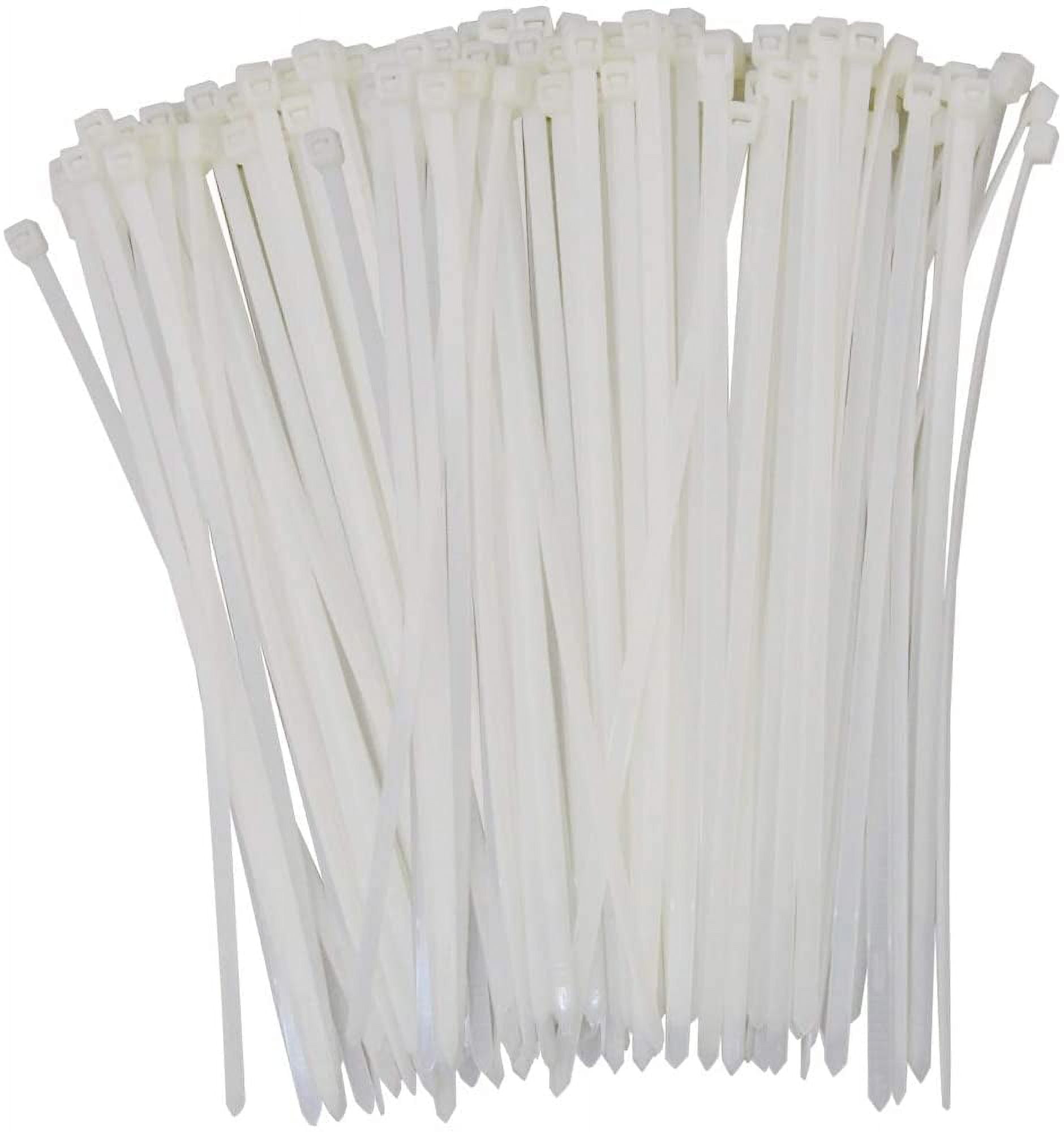 11" Heavy Duty Zip Ties For Heavy Duty Cables White 100/Pk - Walmart ...