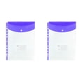 11 Hole Expandable Binder Pocket, Clear Plastic Envelope Folder For 2/3 ...