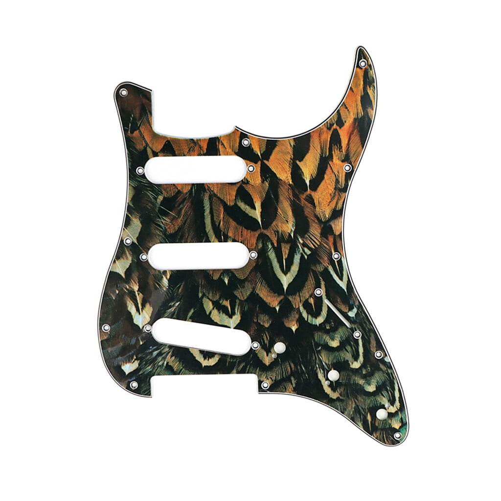 11 Hole Strat Guitar Pickguard SSS Scratch Plate for Stratocaster Style ...