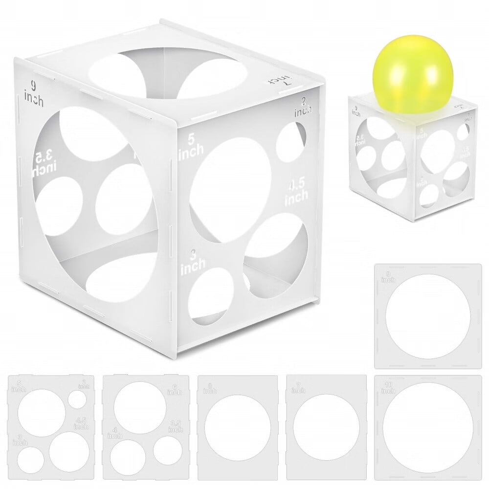11 Holes Collapsible Plastic Balloon Sizer Box Cube,Balloon Size ...