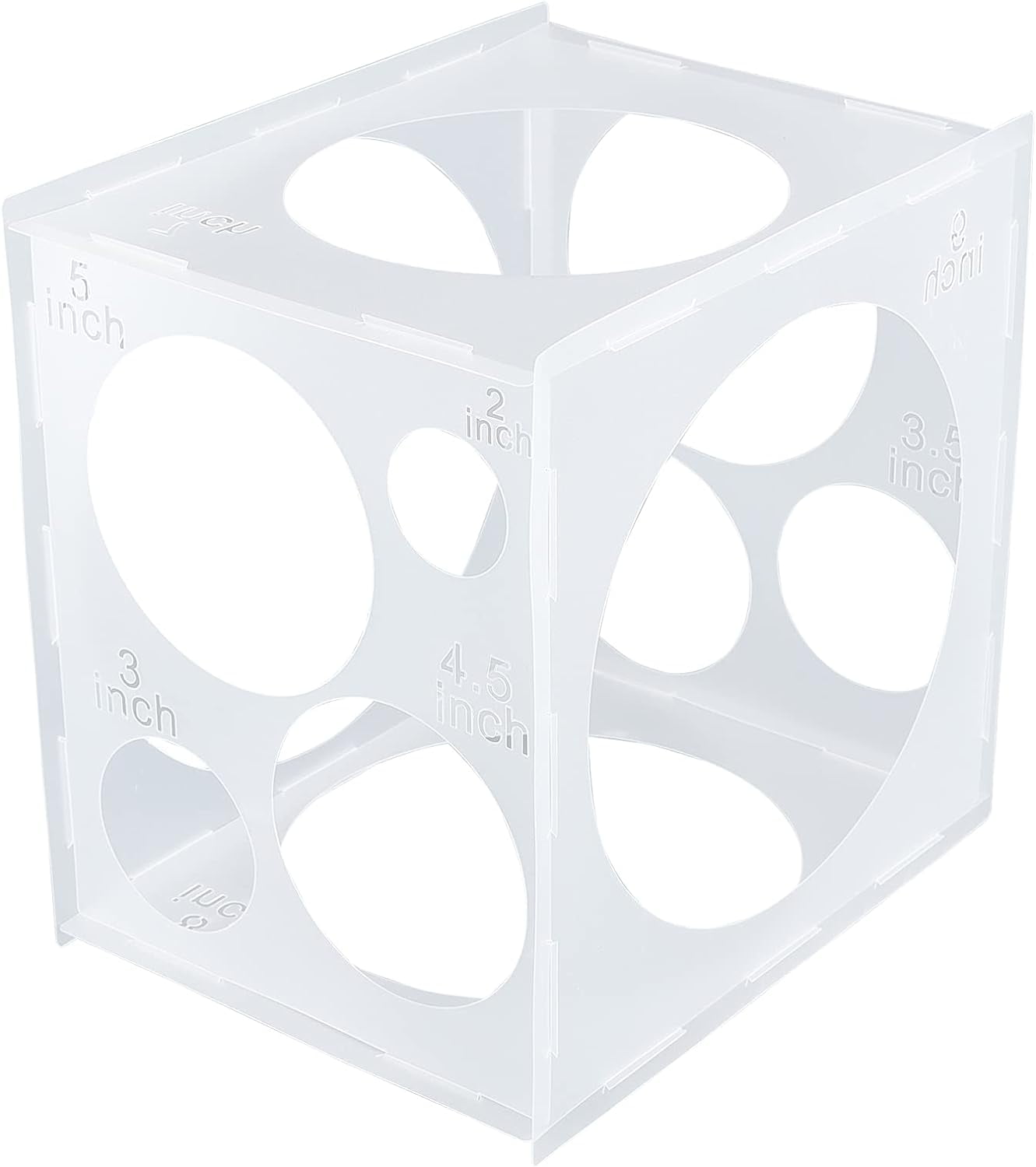 11 Holes Plastic Balloon Sizer Measuring Box Cube Tool for Party ...