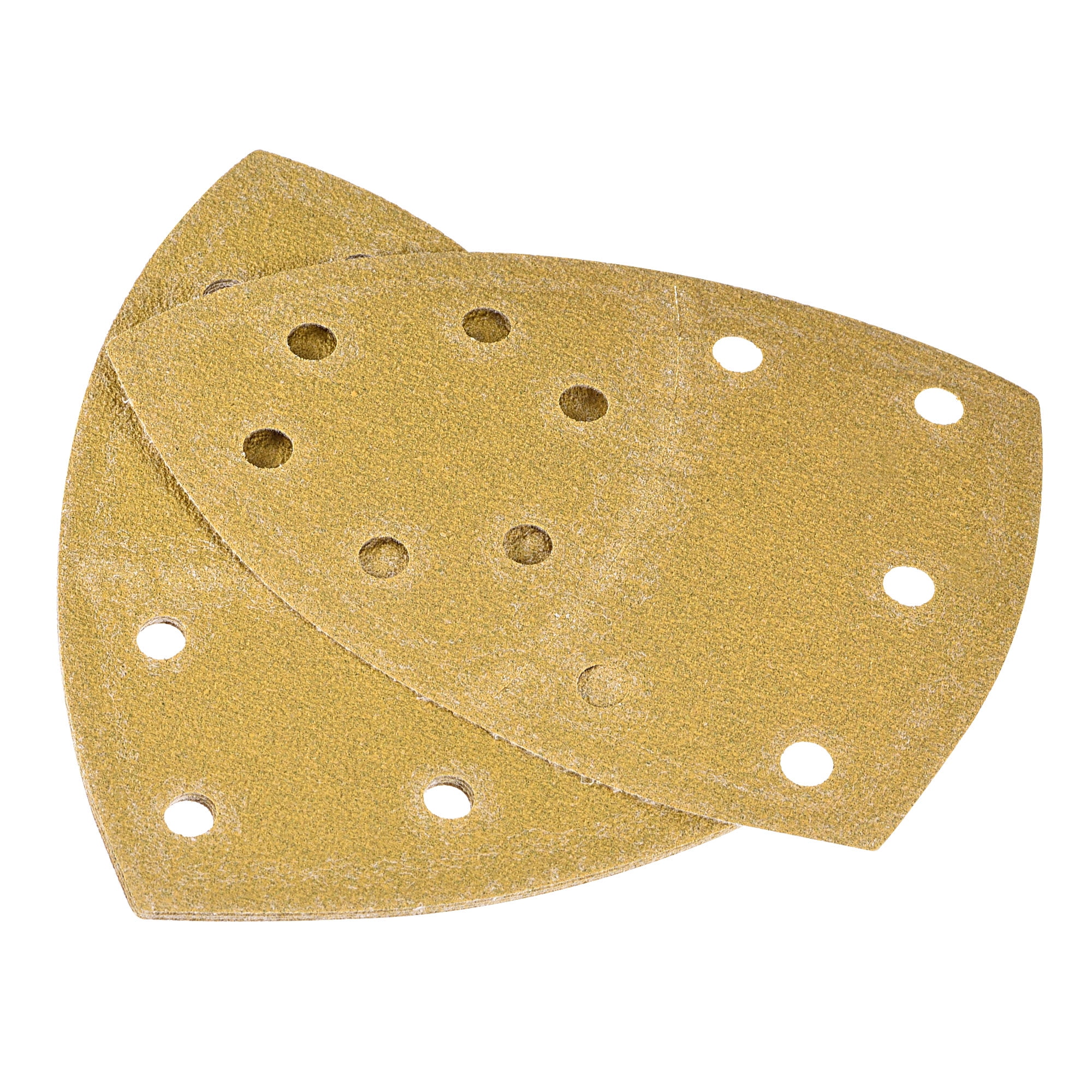 11 Holes Triangle Sandpaper 80 Grits Medium Abrasive 6-Inch Aluminum ...