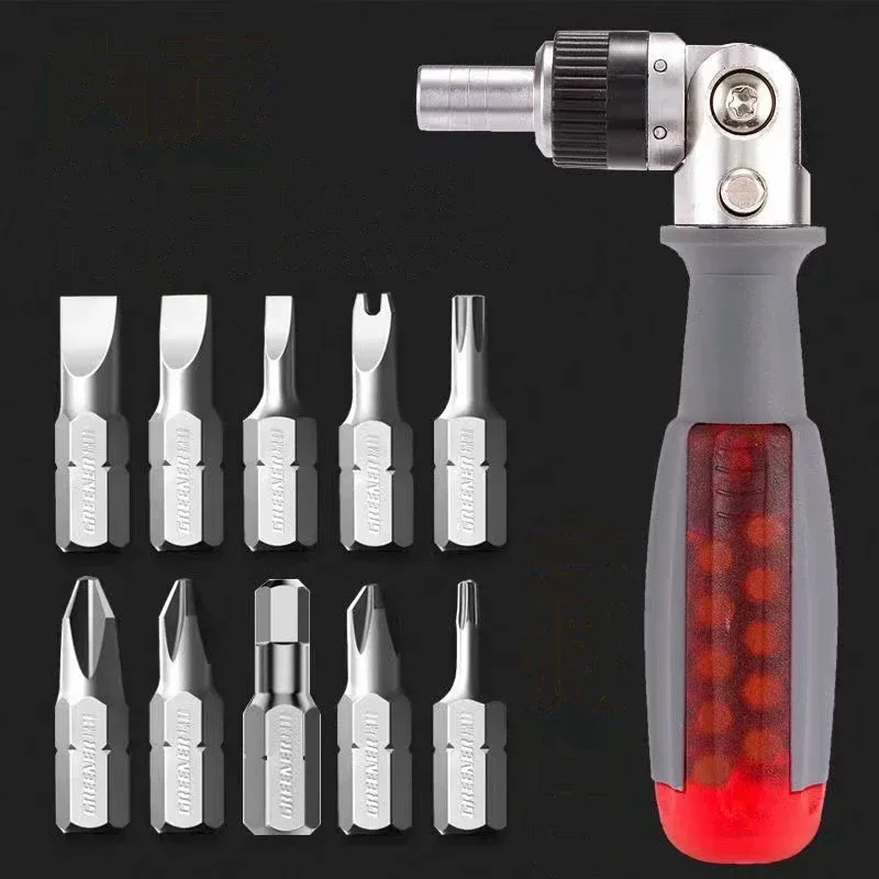 11 In 1 Ratcheting Multitool Screwdriver Multi-functional Magnetic ...