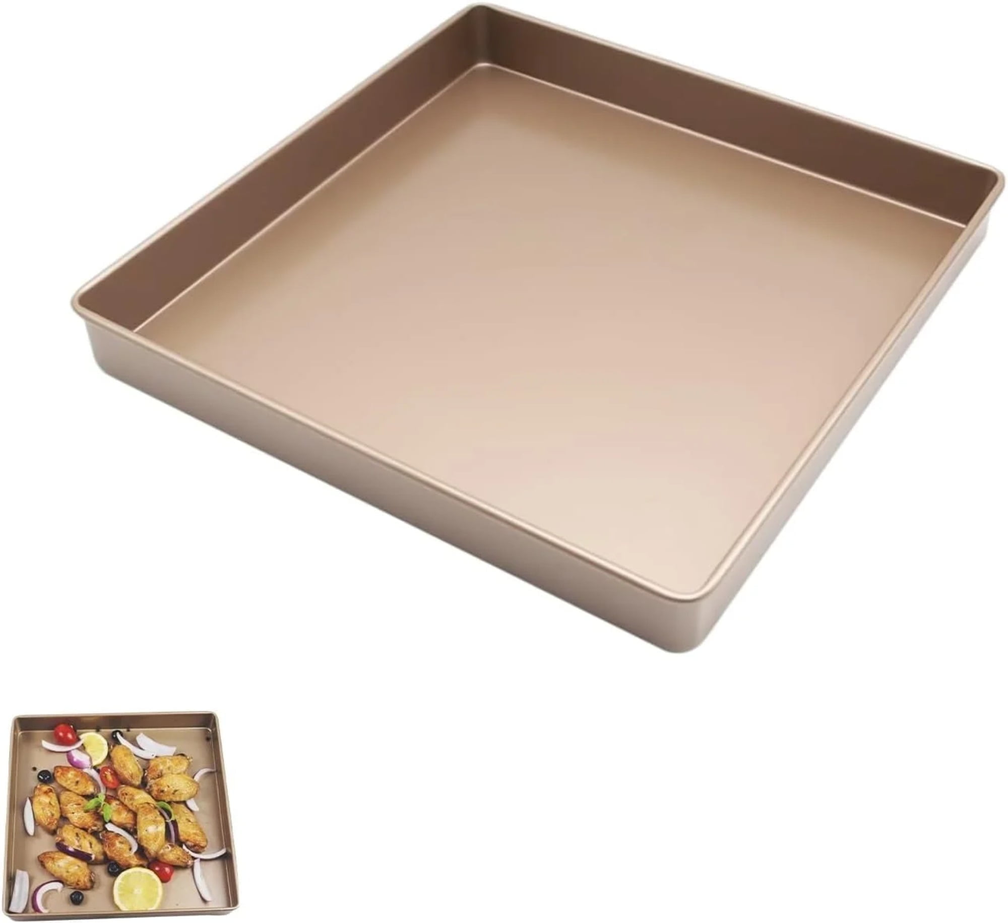 11 Inch Baking Pan, Nonstick Square Baking Pan, Cookies Bakeware For ...