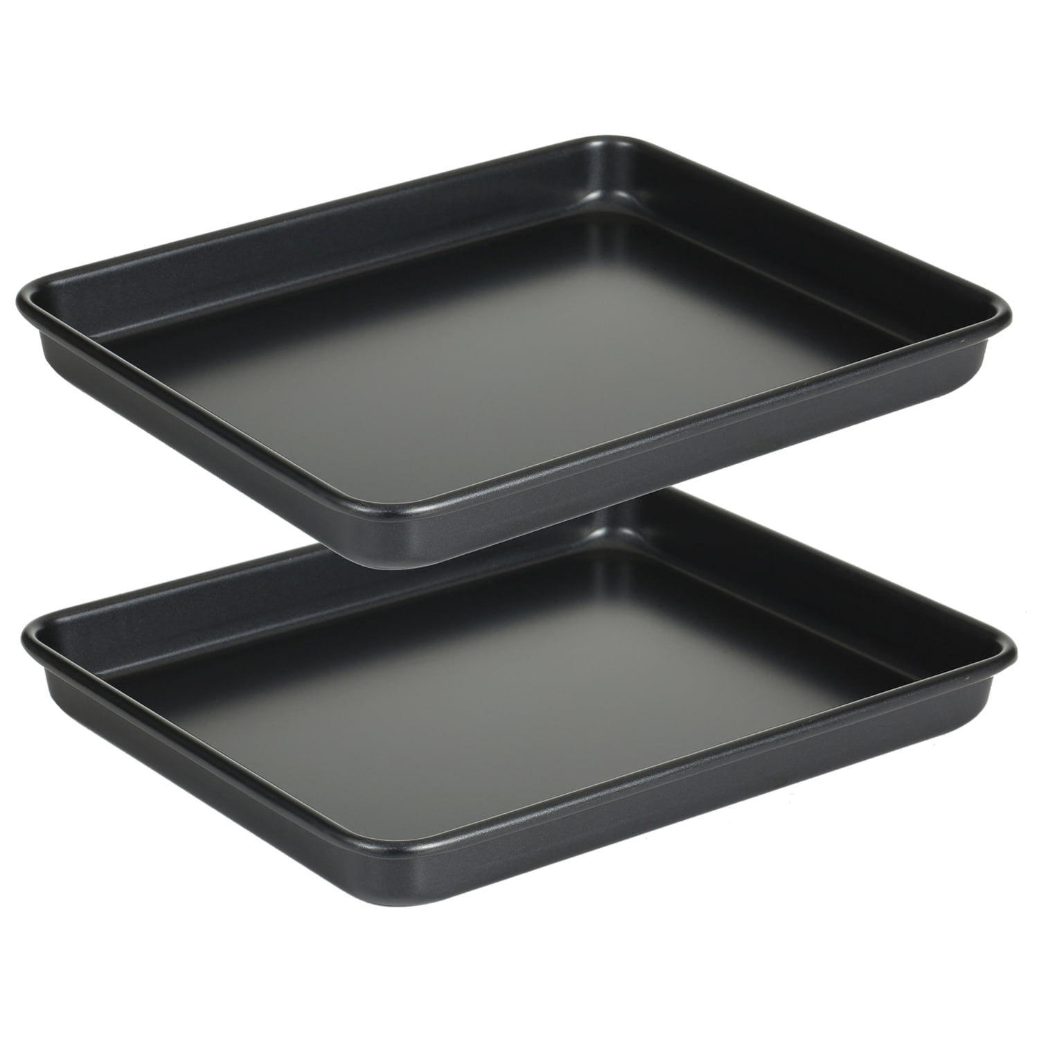 11 Inch Baking Sheets Pan Nonstick Set of 2, Walooza 1-inch Deep Baking ...