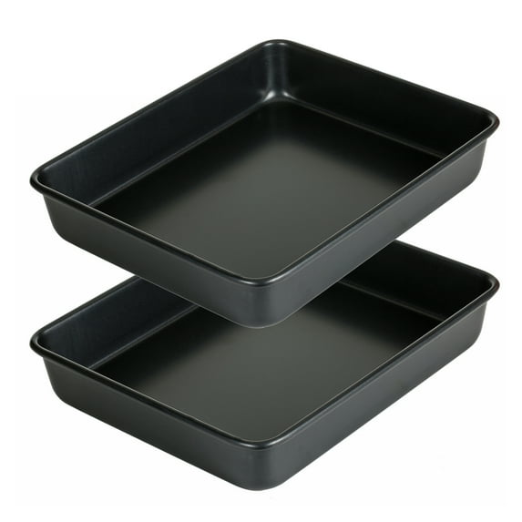 11 Inch Baking Sheets Pan Nonstick Set of 2, Walooza 2-inch Deep Baking ...