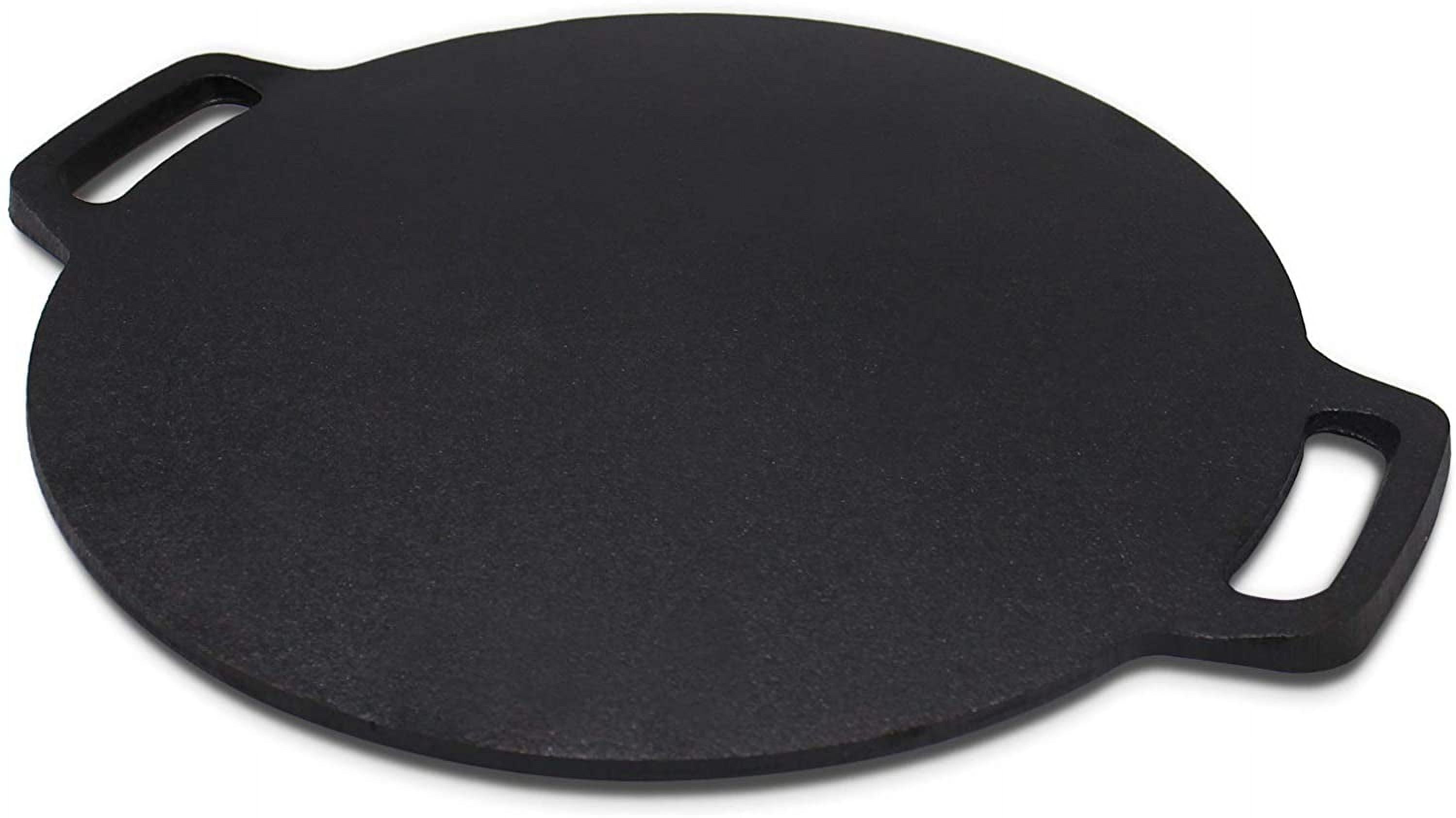 11-Inch Cast Iron Roti Tawa, Double Handled Cast Iron Crepe Pan for ...