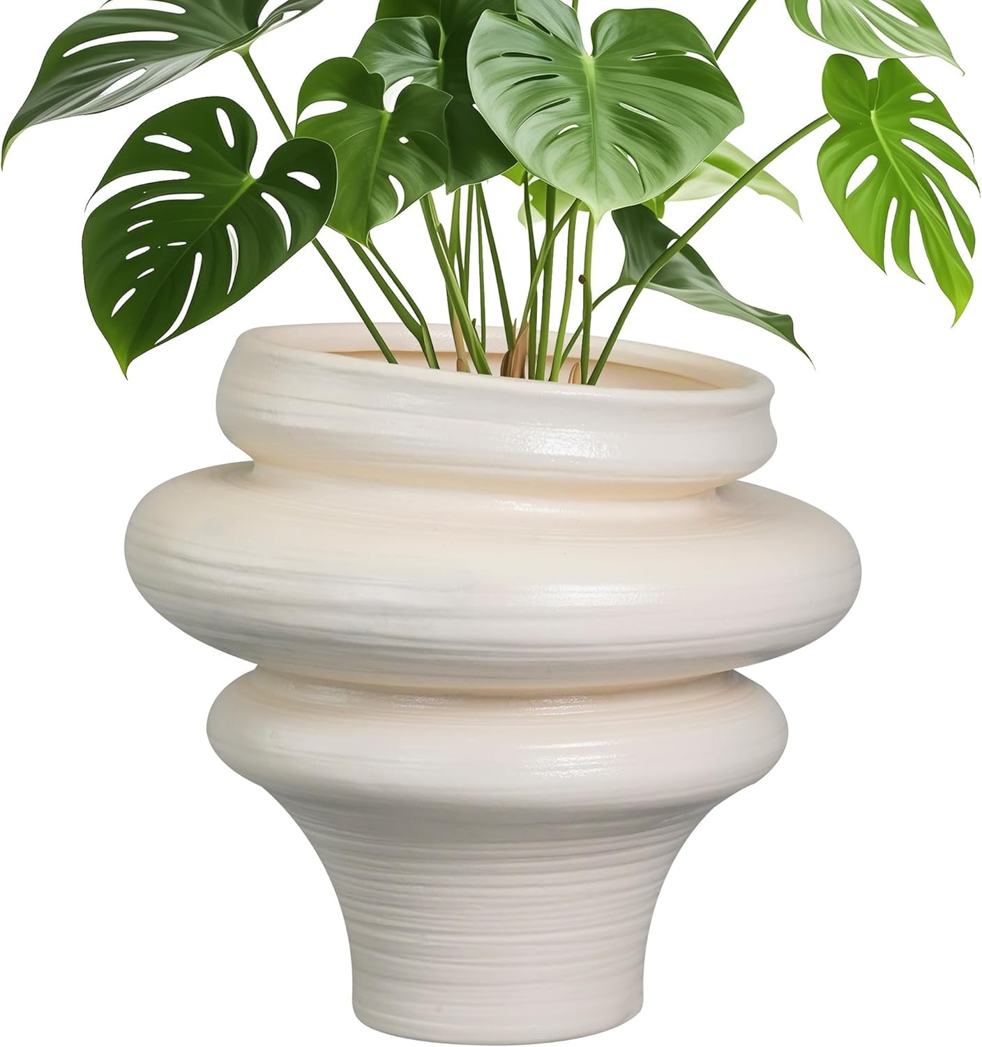 11 Inch Ceramic Bonsai Planters with Drainage Hole, White - Walmart.com