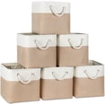 11 Inch Cube Storage Bins - 6 Pack Foldable Fabric Storage Baskets with ...