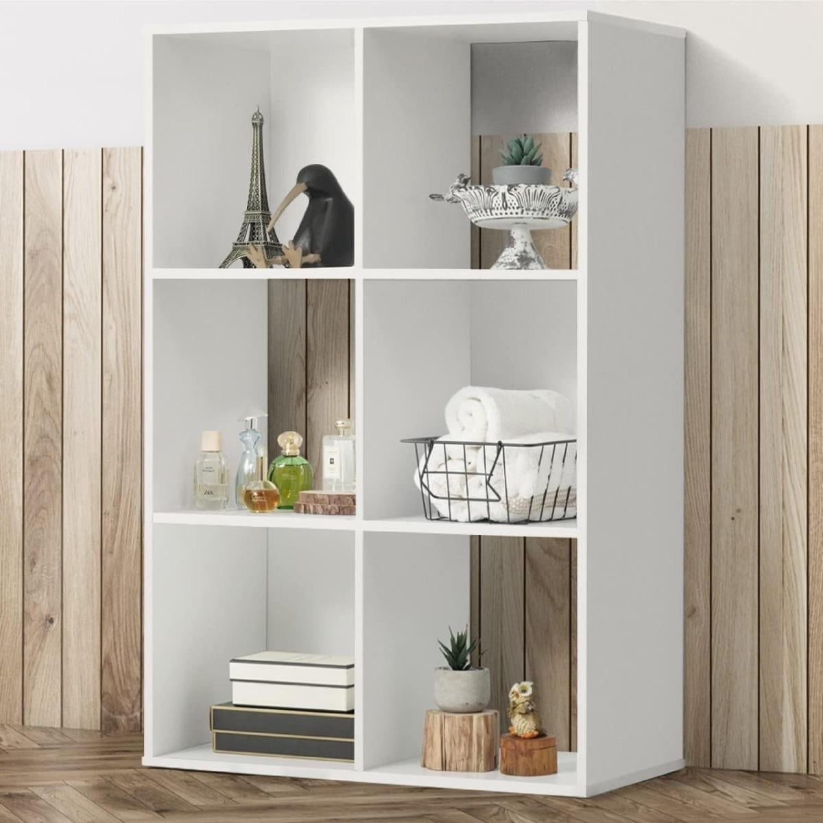 11-Inch Cube Storage Organizer Shelf w/Back, with Exterior Edge, Room ...