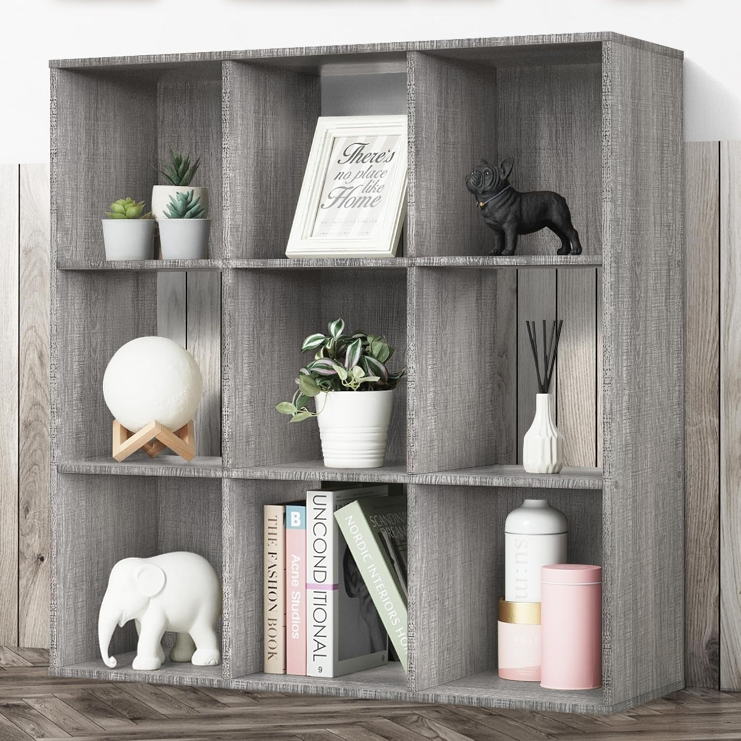11-Inch Cube Storage Organizer Shelf w/Back with Exterior Edge Room ...
