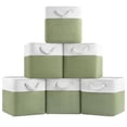 11 Inch Cube Storb 6 Pack Fabric Cubes With Rope Handles Organizer ...