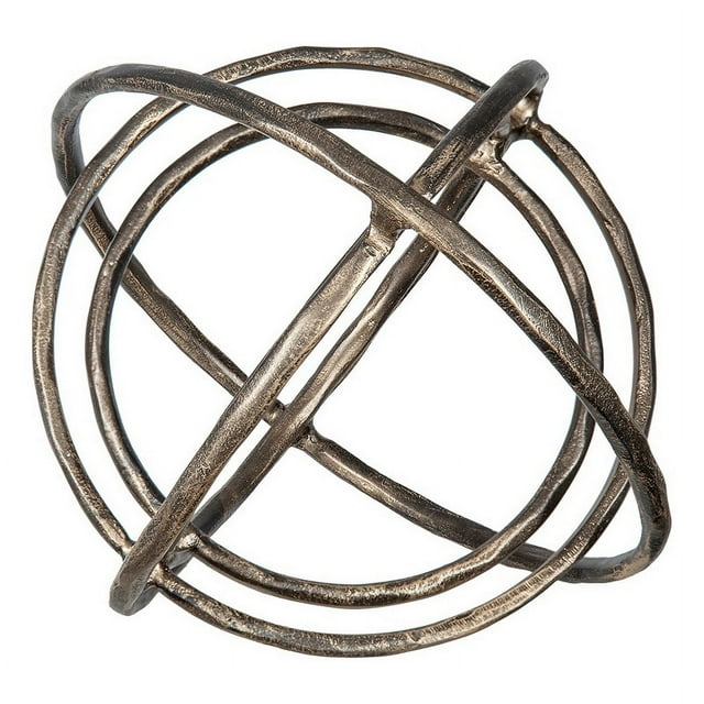 11 Inch Decorative Armillary Sphere with Overlapping Rings, Bronze ...