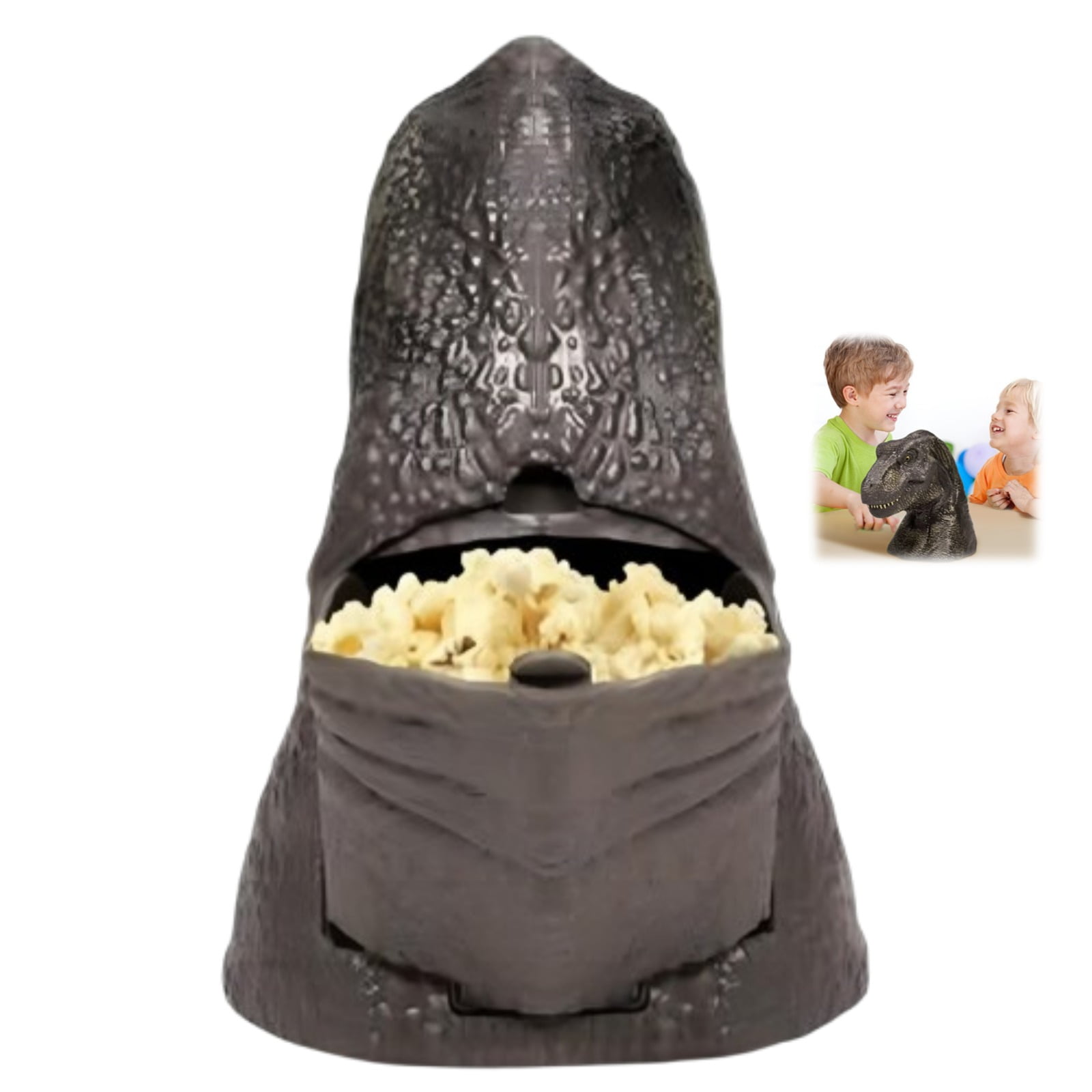 11 - Inch Dinosaur Popcorn Holder – Versatile Snack Bowl with Realistic ...